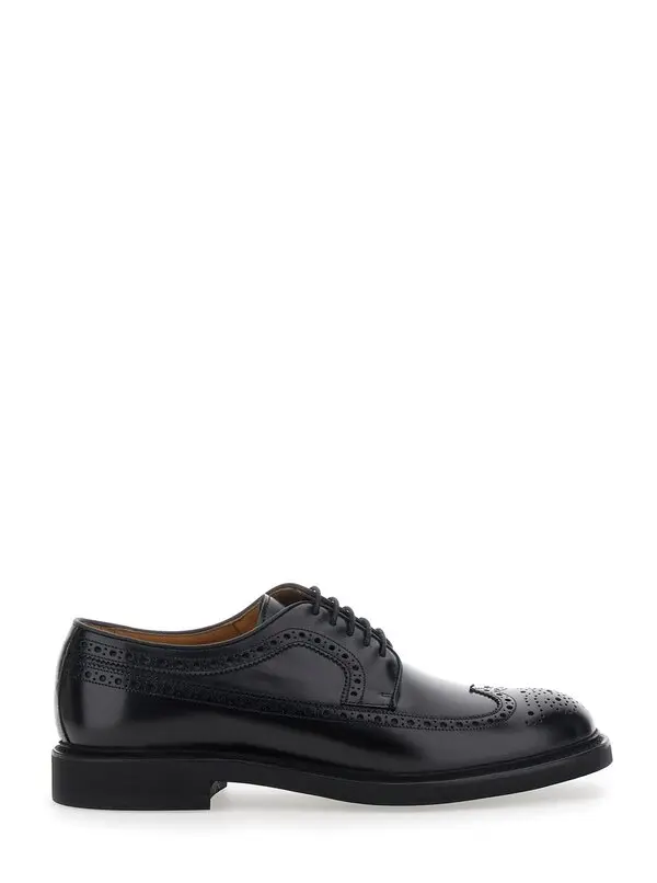 BERWICK 1707 Leather Round Toe Lace-up Shoes