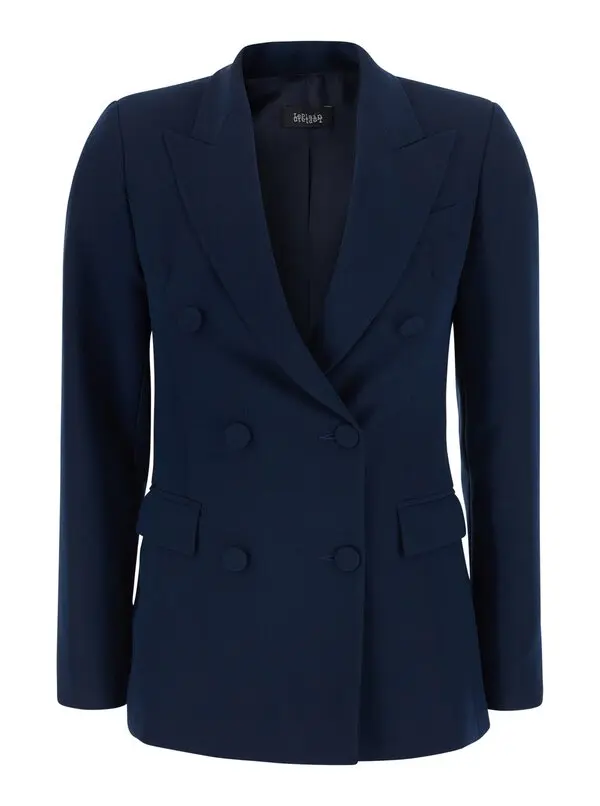 LEPLAIN Double-breasted Peak Revers Blazer Jacket With Buttoned Cuffs