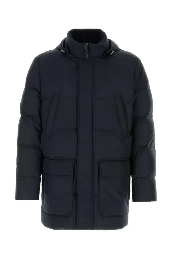 Canali Quilted Down Jacket With Polyester Shell & Feather-down Padding