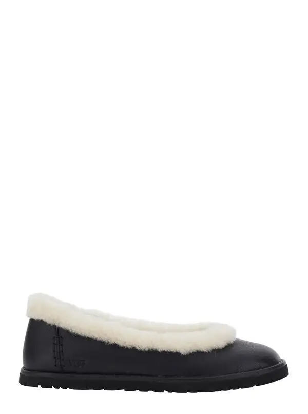 UGG Zora Leather Ballet Flat Mule For