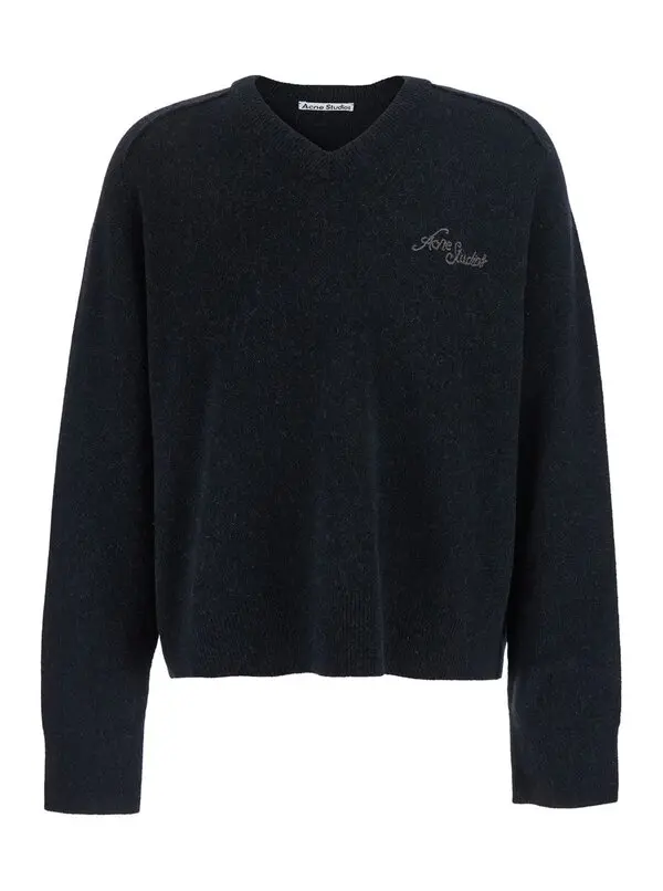 Acne Studios Cotton Round-neck Sweater With Long Sleeves