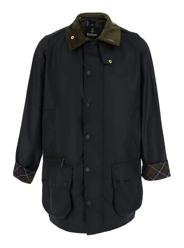 Barbour Beaufort Regular-fit Waxed Cotton Jacket With Shirt Collar And Pockets
