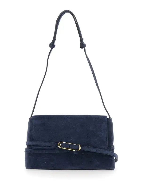 LIFFNER Leather Belt Shoulder Handbag With Zip Closure, 30 X 20 X 10 Cm