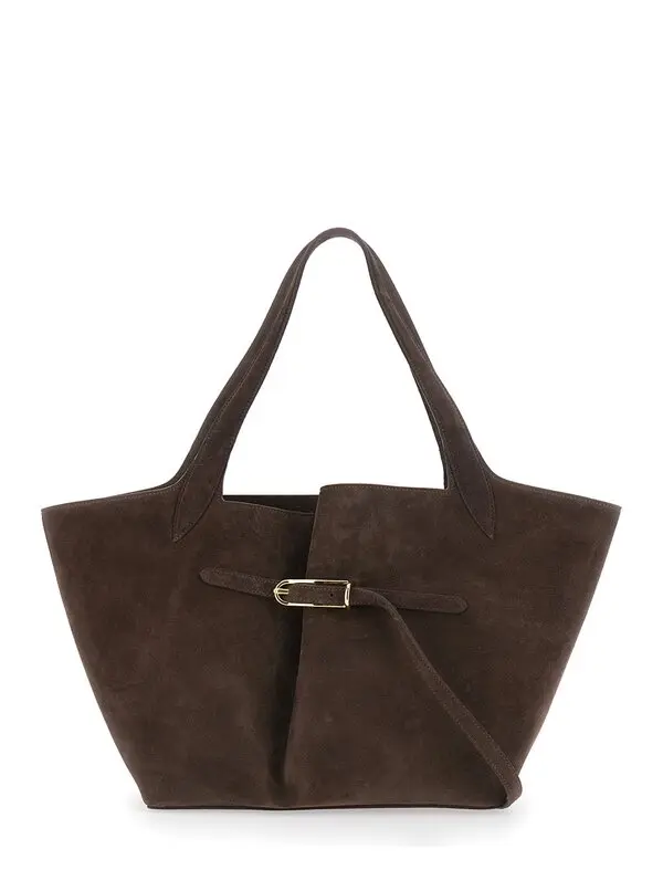 LIFFNER Belted Tote Handbag With Elegant Leather Details