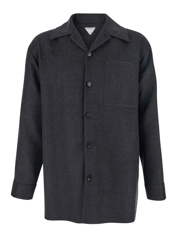Bottega Veneta Cashmere-silk Jacket With Wide Notched Revers And Regular Fit For