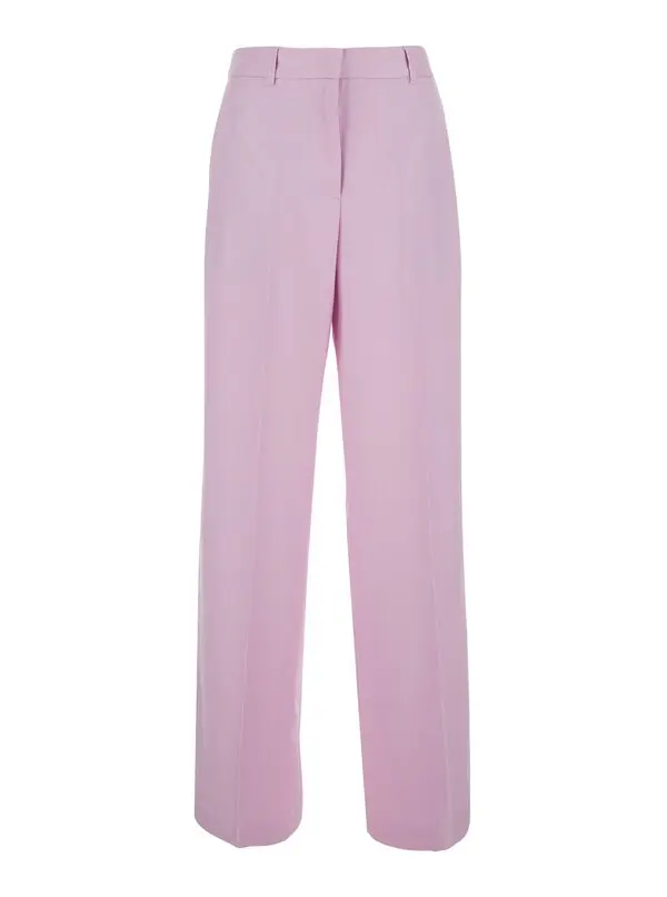 MSGM Five-pocket High-waist Straight-leg Viscose Pants For