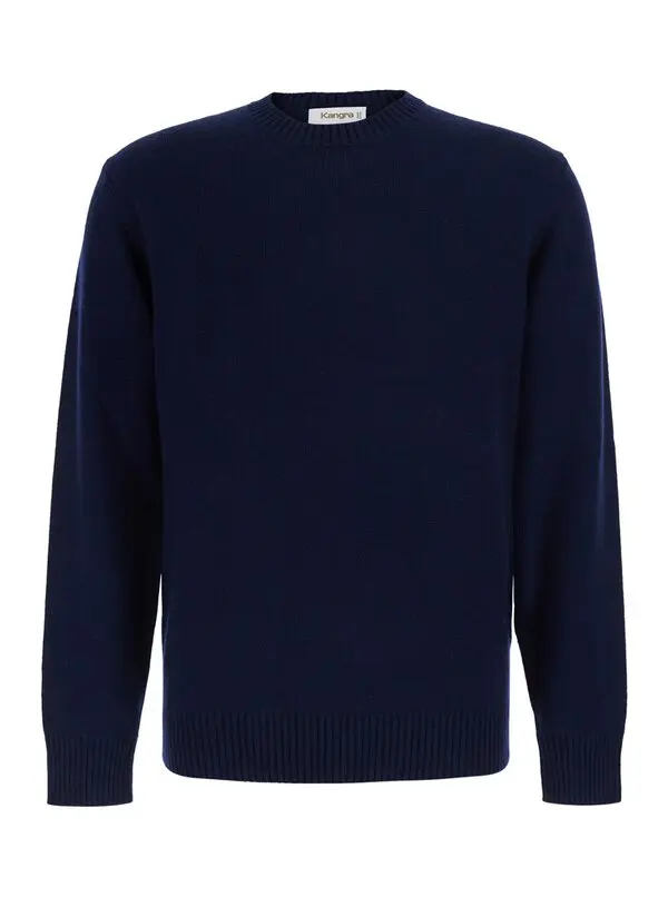 KANGRA Blend Wool & Cashmere Ribbed Crewneck Sweater