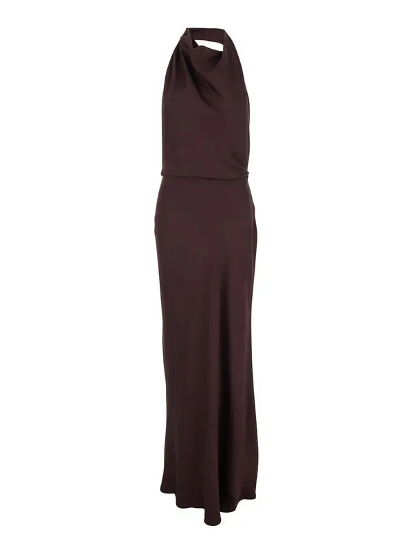 Simkhai Tech Fabric Long Dress With American Neckline And Open Back