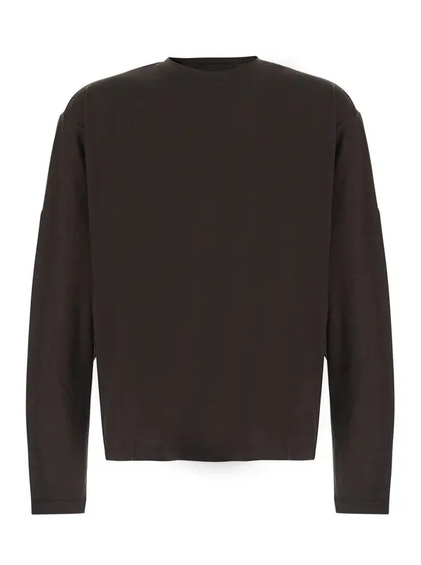 TONYWACK Relaxed Fit Wool V-neck Long Sleeve Jersey