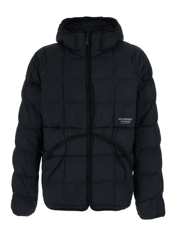 PAS NORMAL STUDIOS Off-race Down Liner Puffer Jacket With Tech Fabric, High Collar & Zip Pockets