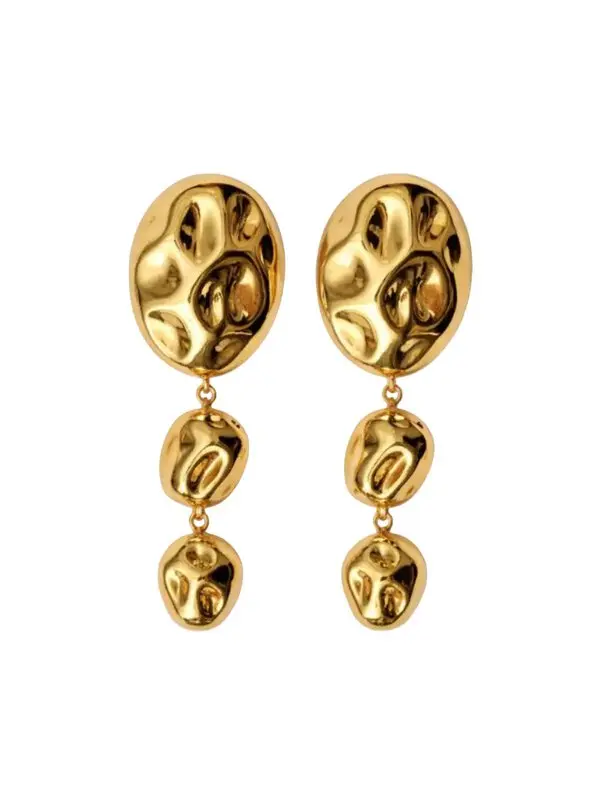 Federica Tosi Stone Earrings With Gold-tone Metal Finish For - Metallic