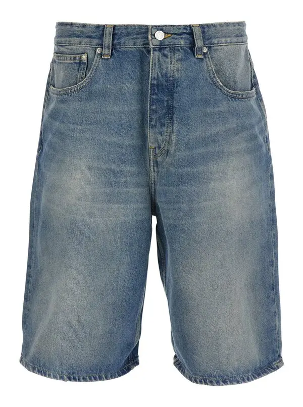 WON HUNDRED Five-pocket Bermuda Shorts With Back Patch Logo