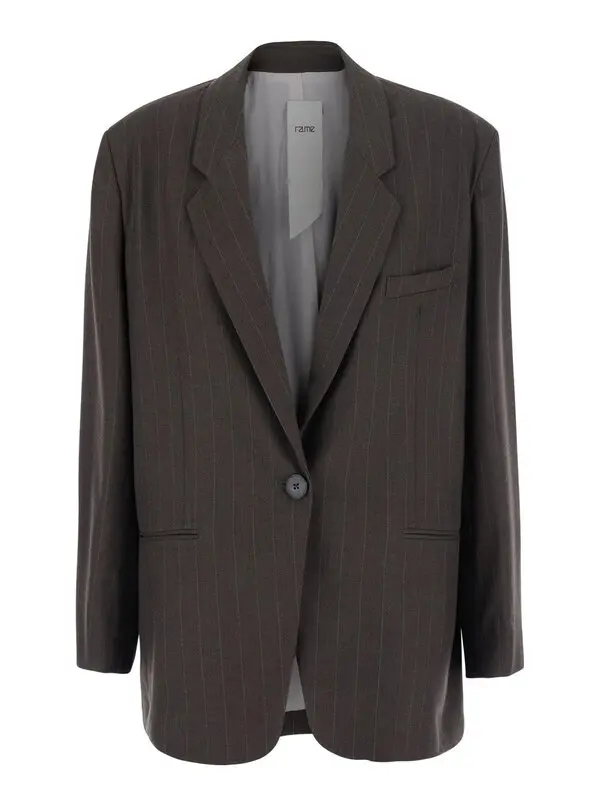 RAME Single-breasted Pinstripe Notched-lapel Blazer Jacket