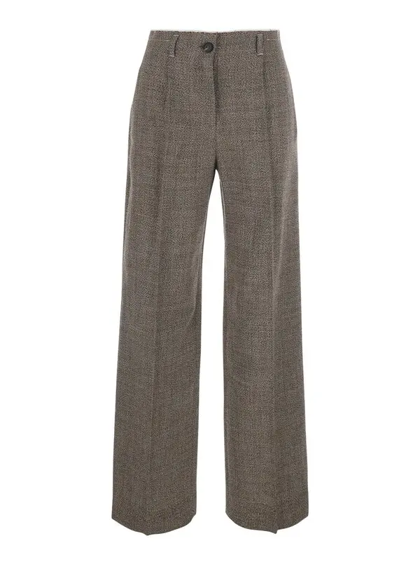 TELA Wool Blend Straight-leg Pants With Belt Loops