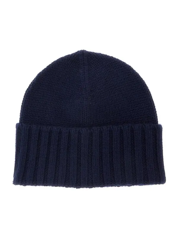 KANGRA Beanie With Elegant Minimal Hem - Blu