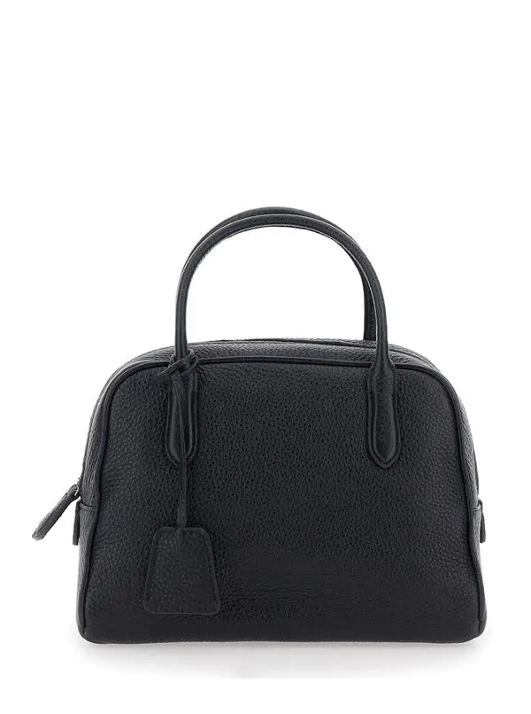 NOTHING WRITTEN Kate Bowling Mini Handbag With Handles And Zip Closure, Leather