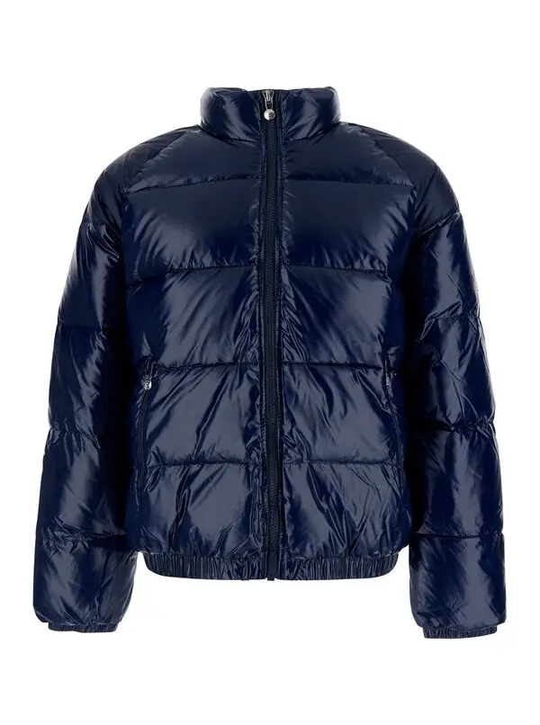 Pyrenex High-neck Tech Fabric Down Jacket With Logo Sleeve Patch