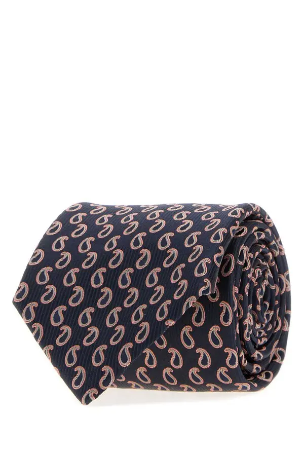 Brioni 8 Cm Embroidered Silk Tie For - Printed