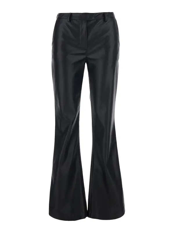 LEPLAIN Eco-leather Slim-fit Pants With Belt Loops And Back Pocket