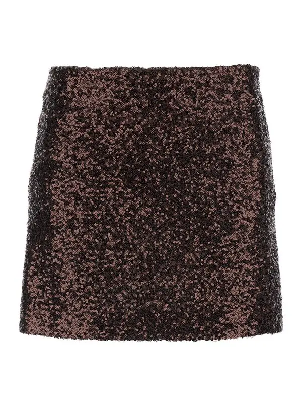 LEPLAIN Fabric Skirt With All-over Sequins And Back Zip