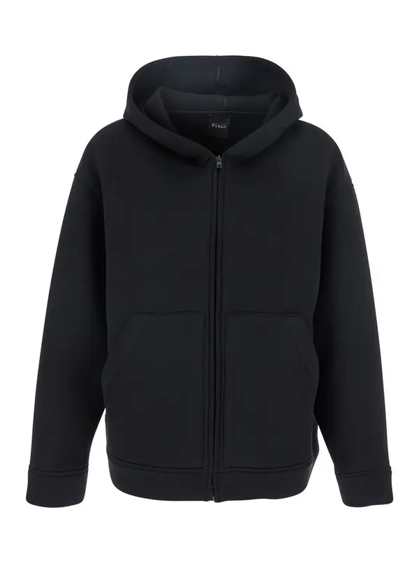 LEPLAIN Tech Fabric Jacket With Fixed Hood And Two Front Pockets