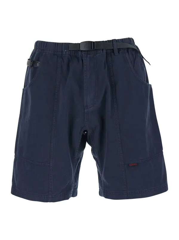 Gramicci Cotton Bermuda Shorts With Elasticated Waist And Integrated Belt