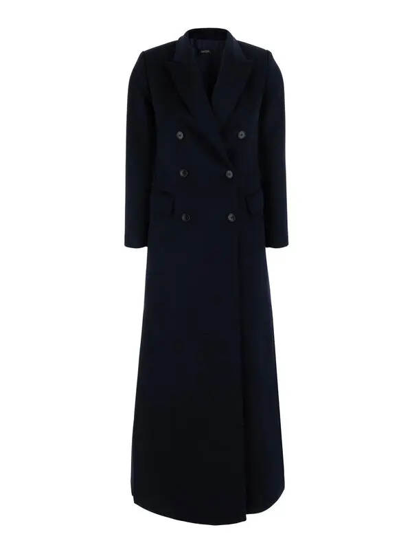 LEPLAIN Long Double-breasted Jacket With Peak Lapels