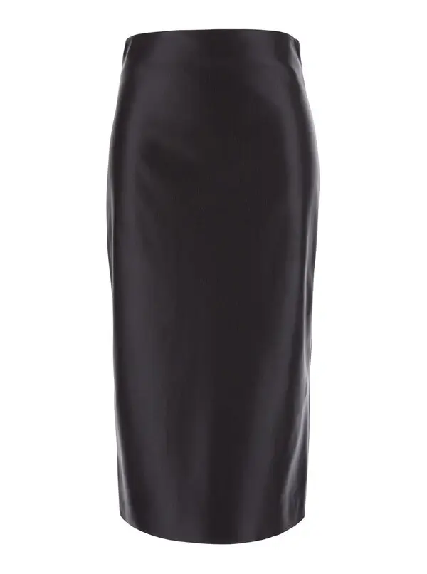 LEPLAIN High-waist Mini Skirt In Ecoleather With Back Hidden Zip
