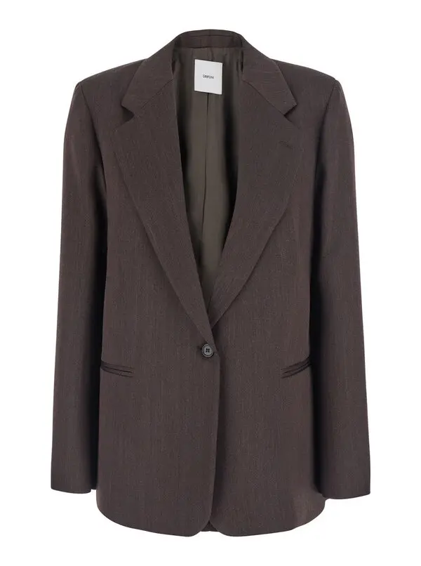 GRIFONI Single-breasted Notched-lapel Blazer Jacket In Wool-blend