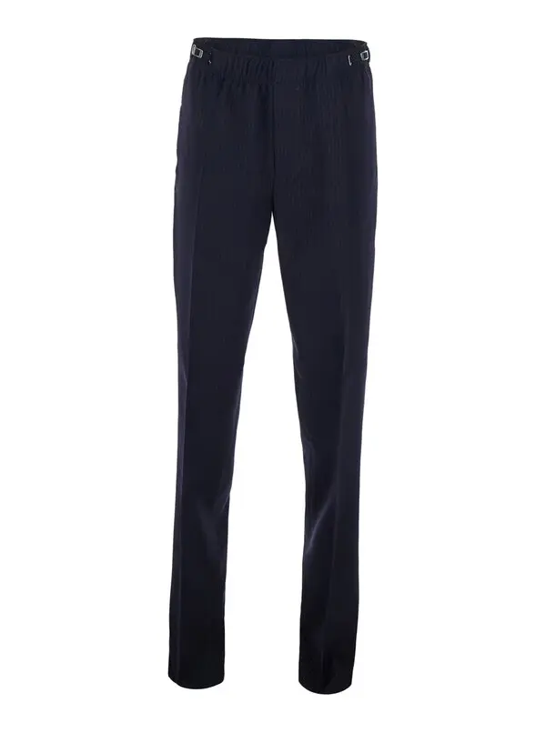 Givenchy Striped Tech Fabric Pants With Elasticated Waist And Adjustable Buckles