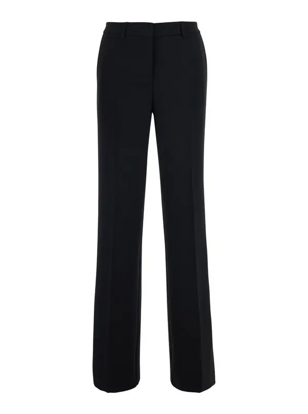 LEPLAIN High-waist Tailored Pants With Belt Loops And Hidden Front Closure