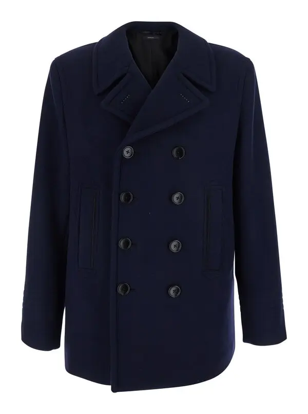 TOM FORD Double-breasted Wool Jacket With Notched Revers