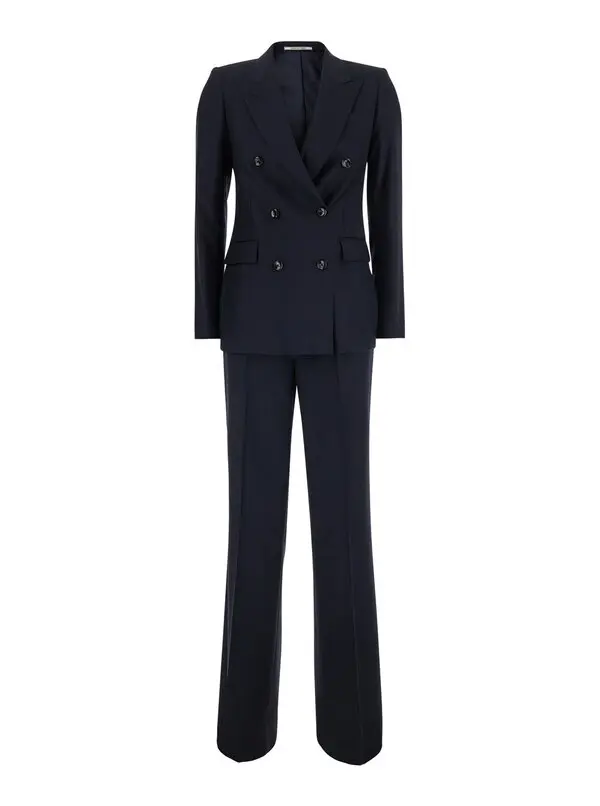 Tagliatore Inspired Double-breasted Suit With Peak Lapels