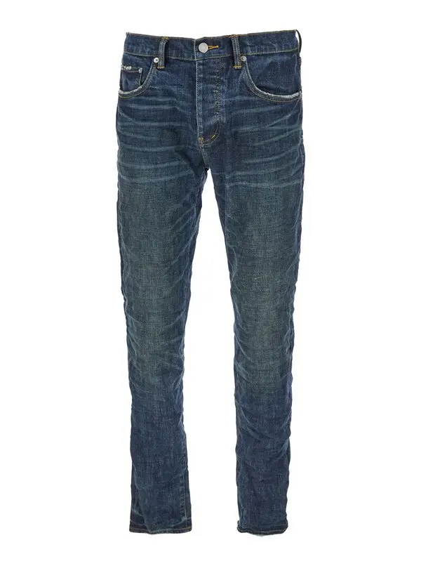 PURPLE BRAND Low-rise Stonewashed Skinny Jeans With Five-pocket Styling
