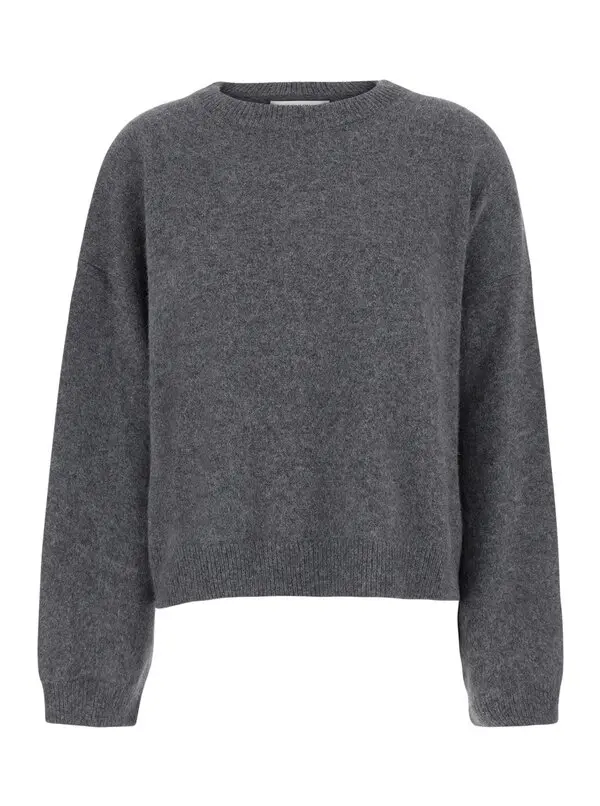 Loulou De Saison Lds Tristan Crewneck Sweater In Wool, Yak & Polyamide