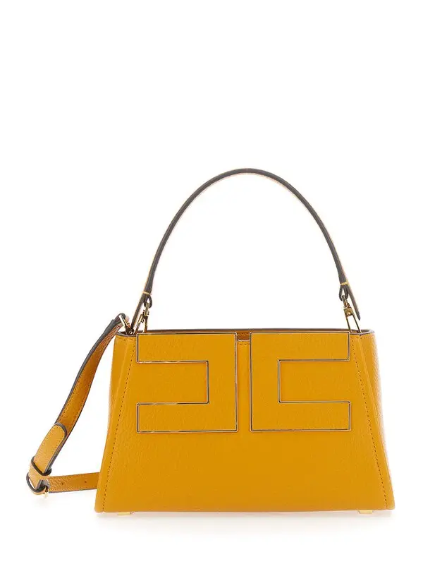 Elisabetta Franchi Handbag With Logo Front, Adjustable & Removable Strap