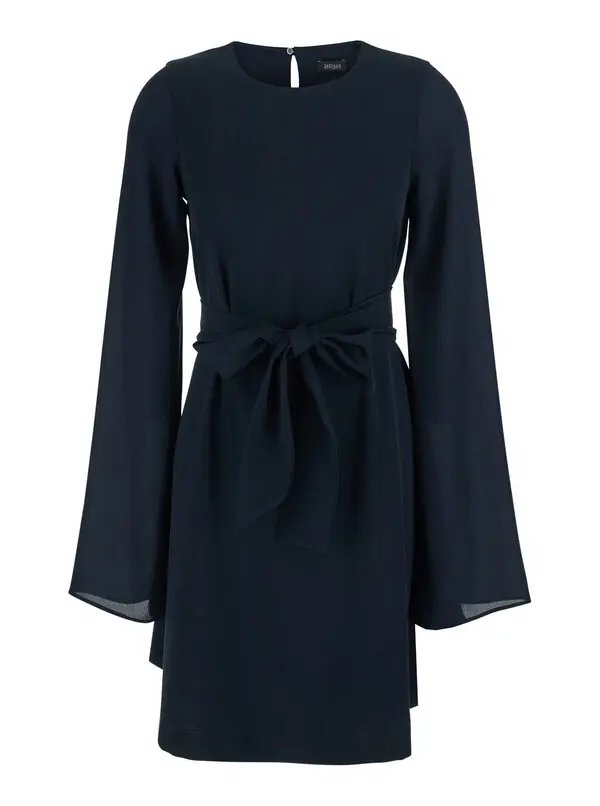 LEPLAIN Cady Mini Dress With Front Bow And Back Keyhole Closure