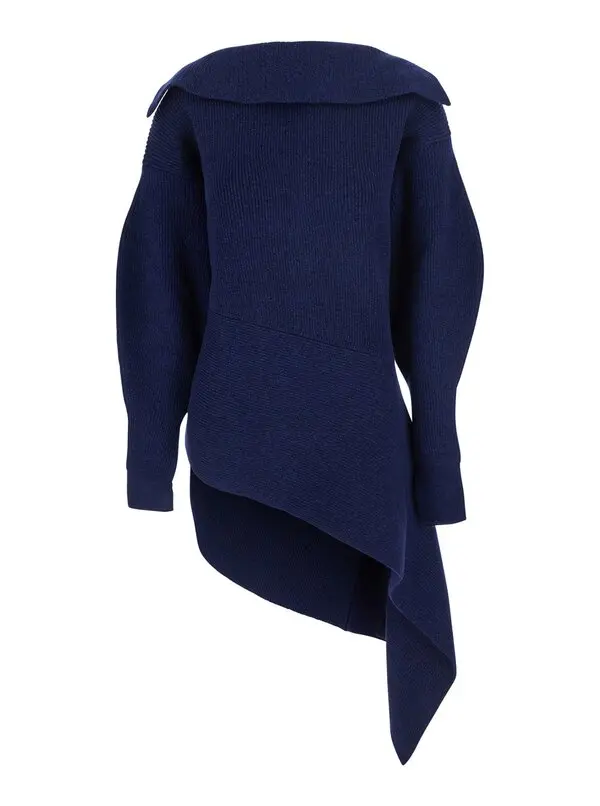 Givenchy Padded Collar Crew Neck Sweater With Wool-cashmere Blend For