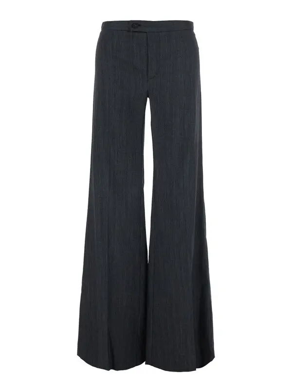 MERCI High-waist Gray Pants With Side Pockets