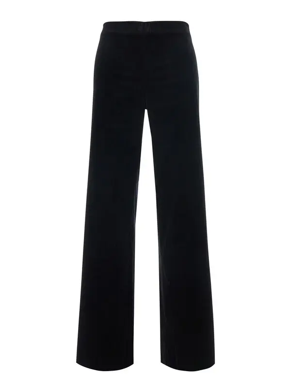 Antonelli Firenze Velvet Side-zip Pants With Side Pockets, Regular Fit
