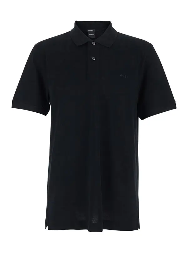 Hugo Boss Cotton Polo Shirt With Tone-on-tone Logo