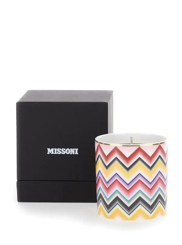 Missoni Porcelain Candle With Zigzag Motif - Multicolor