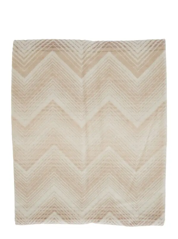 Missoni 100x60 Cm Zig-zag Cotton Home Towel With Soft All-over Pattern - Beige