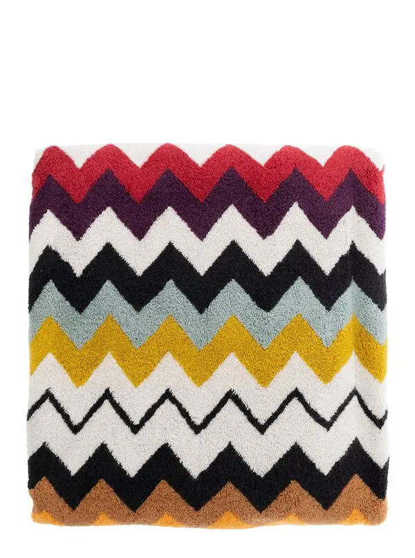 Missoni Beach Towel Rectangular With Zigzag All-over Motif, 100x160 Cm Cotton - Multicolor