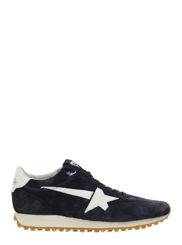 GOLDEN GOOSE Marathone Leather Low Top Sneaker With Side Star Patch