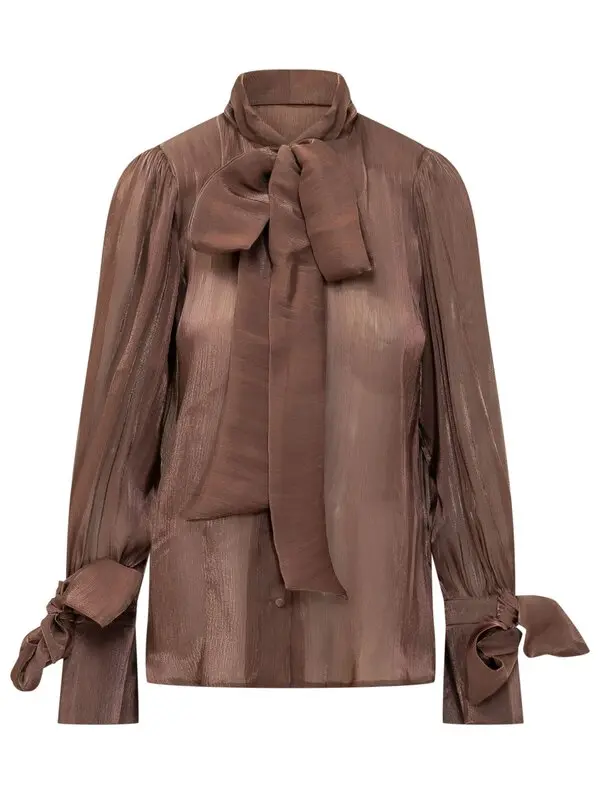 ACTUALEE Bow Detail Shirt
