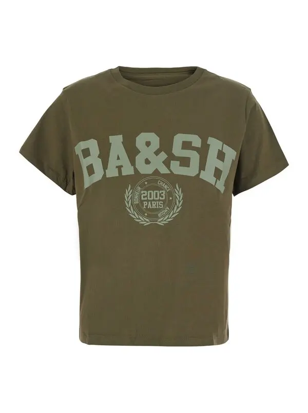 Ba&sh Cotton Short-sleeve T-shirt With Round Neckline
