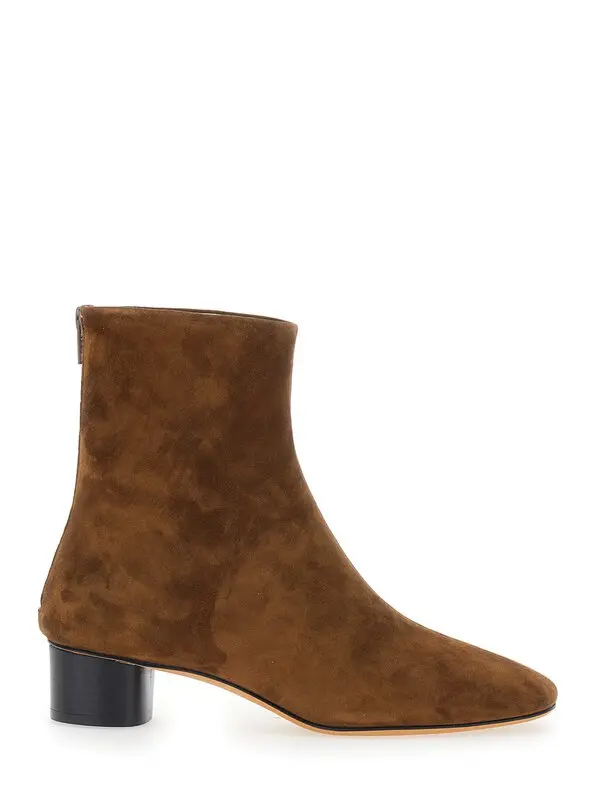Le Monde Beryl Carole Suede Ankle Boots With Medium Block Heel For
