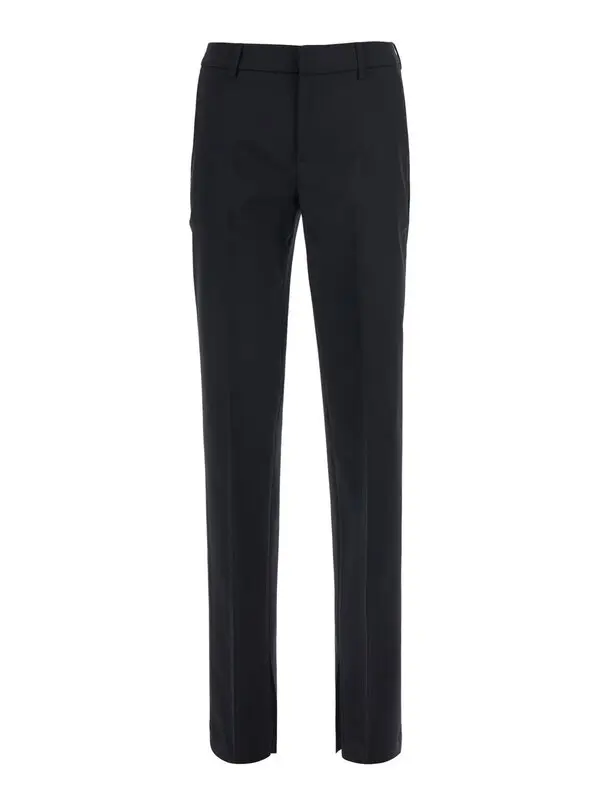 PT TORINO London Pants With Hidden Front Closure In Blend Wool For