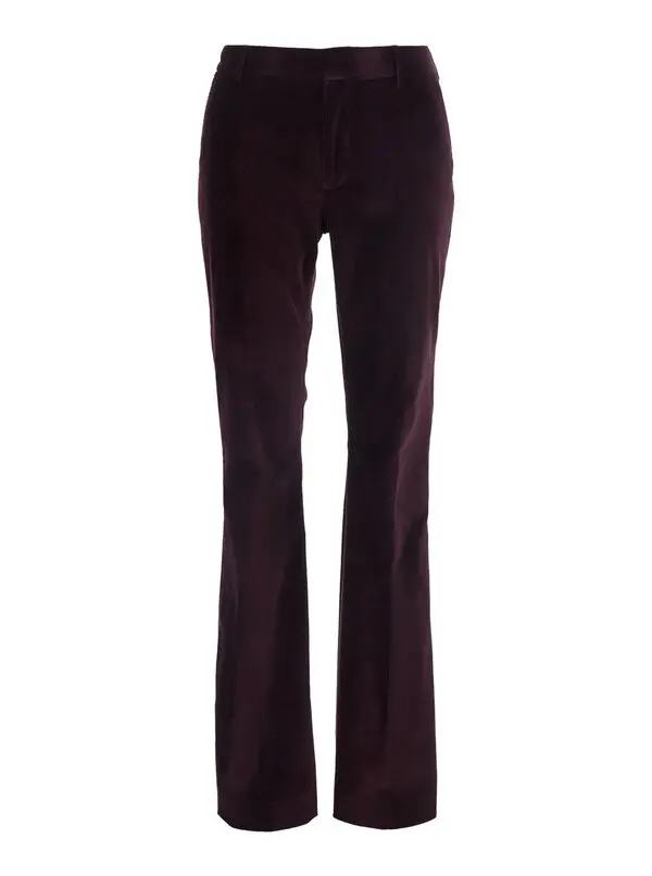 PT TORINO Corduroy Straight-leg Five-pocket Pants With Zip And Hook